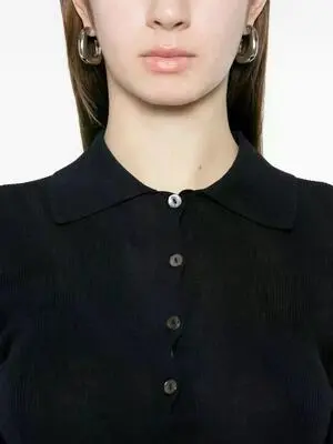 P.a.r.o.s.h Ribbed Knit Polo Top