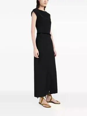 Proenza Schouler Damea Matte Crepe Midi Dress - Black