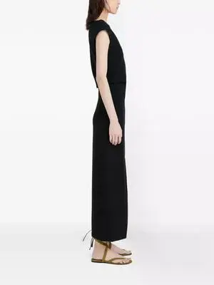 Proenza Schouler Damea Matte Crepe Midi Dress - Black
