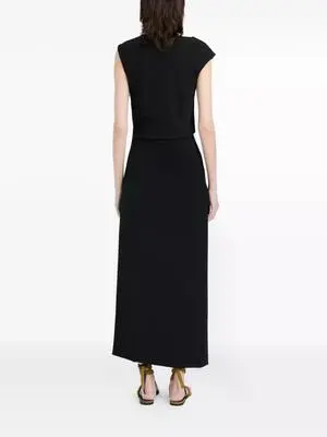 Proenza Schouler Damea Matte Crepe Midi Dress - Black
