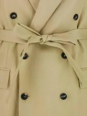 TELA Belted Double-breasted Blazer - Neutrals