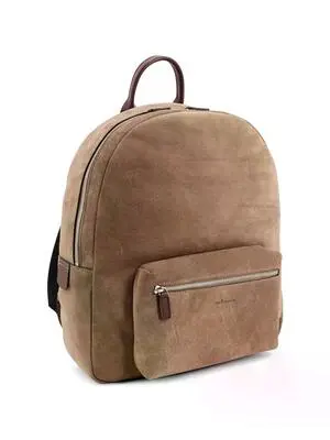 Kiton Zipped Leather Backpack
