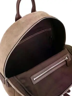 Kiton Zipped Leather Backpack