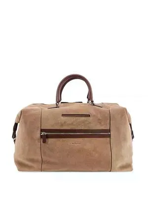 Kiton Zipped Holdall - Brown