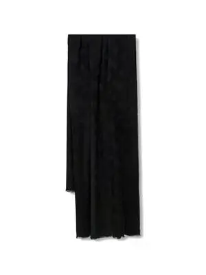 BOSS Monyque Geometric Fringed Scarf - Black