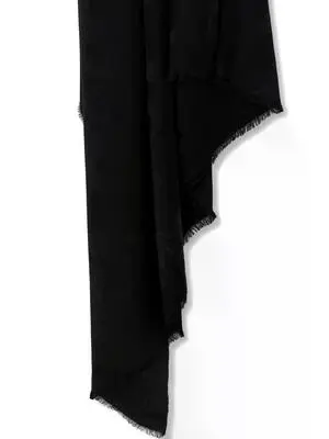 BOSS Monyque Geometric Fringed Scarf - Black