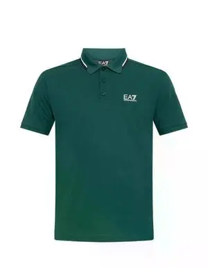 EA7 Logo-print Polo Shirt - Green