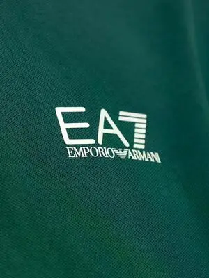 EA7 Logo-print Polo Shirt - Green