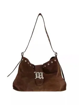MISBHV Eyelet-trim Shoulder Bag With Logo Plaque