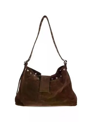 MISBHV Eyelet-trim Shoulder Bag With Logo Plaque
