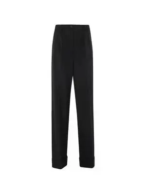 Dolce & Gabbana Cuffed Trousers - Black