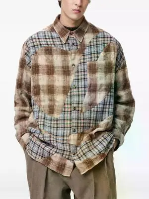 Loewe Shirt In Wool And Cotton - Brown
