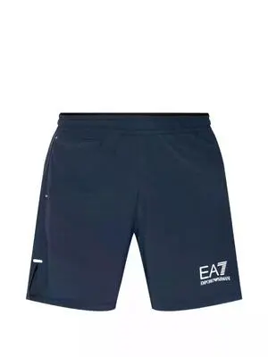 Emporio Armani Logo-print Shorts - Blue