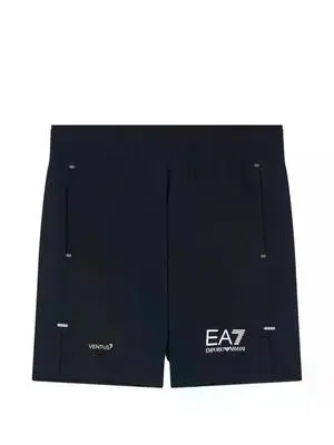 EA7 Logo-print Shorts - Blue