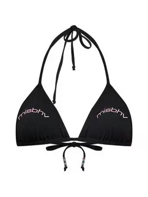 MISBHV Logo-detail Bikini Top - Black