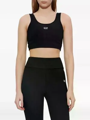 EA7 Logo-detail Ribbed Top