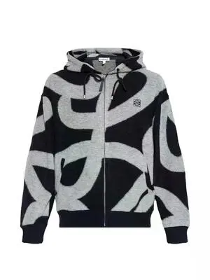 Loewe Patterned Zip-fastening Sweatshirt - Blue