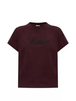Loewe Logo-embroidered T-shirt - Red