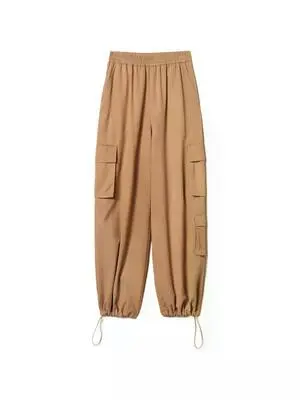 TWINSET Elasticated-waistband Cargo Pants - Neutrals