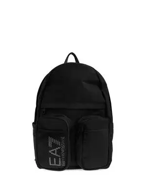 Emporio Armani Pocket Logo Backpack - Black