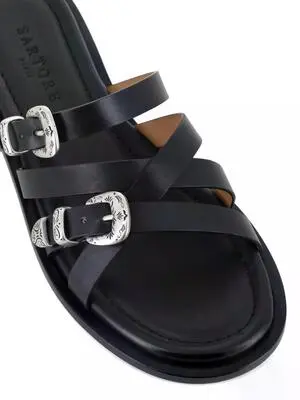 Sartore Buckle-strap Flat Sandals