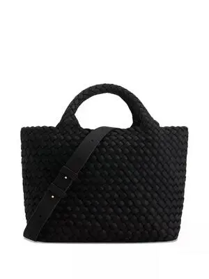 MARREA Braided-handle Tote Bag - Black