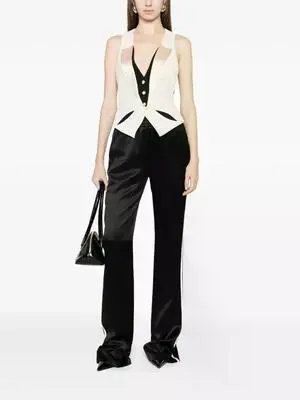 Elisabetta Franchi Lightweight Crêpe Waistcoat With Two-colour Cut-outs