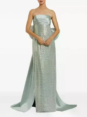 Mac Duggal Strapless Maxi Gown With Bow