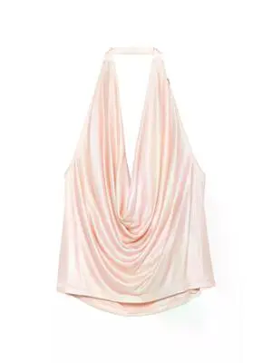 Elisabetta Franchi Draped Halterneck Top - Pink