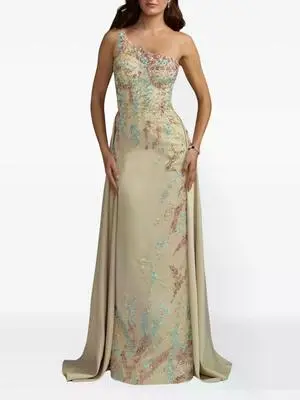 Mac Duggal One-shoulder Maxi Dress
