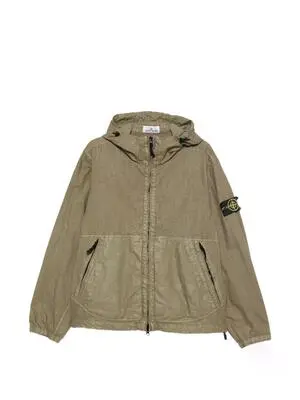Stone Island Hooded Zip Jacket - Green