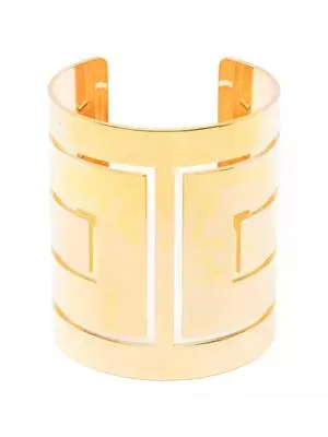 Elisabetta Franchi Cut-out Cuff Bracelet - Gold