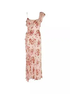 Rixo Ester Ruffled Floral-print Maxi Dress - Pink