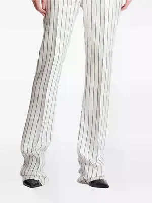 Balmain Pinstripe Flared-leg Trousers
