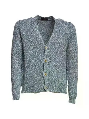 ZANONE V-neck Button Cardigan - Blue
