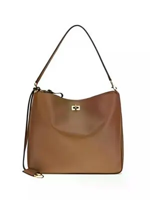 Balenciaga Medium Rodeo Turnlock Leather Shoulder Bag - Brown