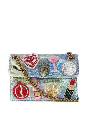 Kurt Geiger Sequin-embellished Cross Body Bag - Silver