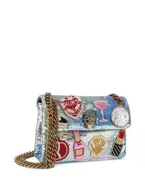 Kurt Geiger Sequin-embellished Cross Body Bag - Silver