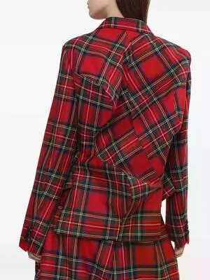 Comme Des Garçons Tartan-pattern Wool Blazer