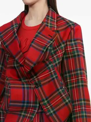 Comme Des Garçons Tartan-pattern Wool Blazer
