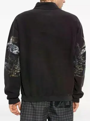 ROA Zip-neck Graphic Sweatshirt