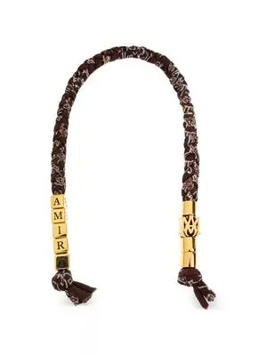 Amiri Dice Beaded Keyring - Brown