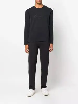 Corneliani Logo-print Long-sleeve T-shirt