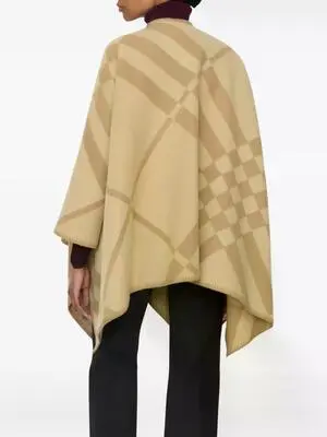 Burberry Check Wool Cashmere Cape
