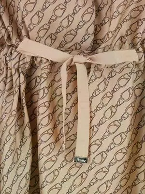 Herno Belted Patterned Midi Shirt Dress - Neutrals