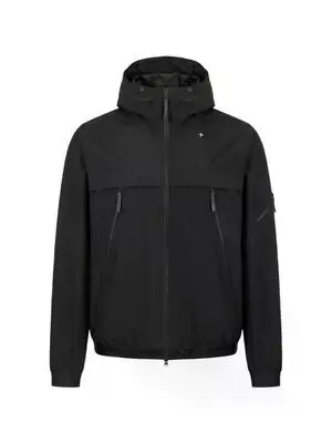 Stone Island Zip Hooded Jacket - Black