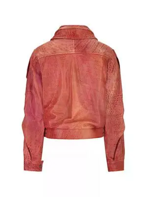 Alessandra Rich Belted Leather Jacket
