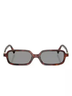 Miu Miu 11zs Sole Rectangle-shape Sunglasses - Brown