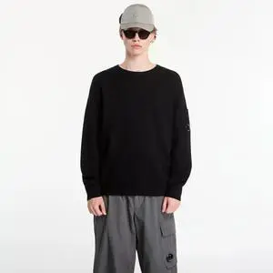 C.P. COMPANY Logo-patch Crew-neck Sweater - Black