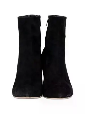 GIANVITO ROSSI Pointed-toe Block-heel Boots - Black